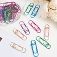 24Pcs 6 Colors Iron Paper Clips Bookmark Marking Clips Oval with Heart ...