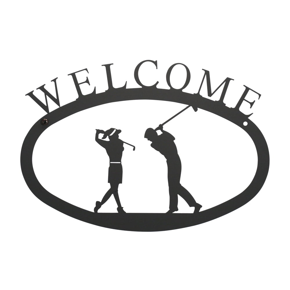 Two Golfers - Welcome Sign Small - Walmart.com