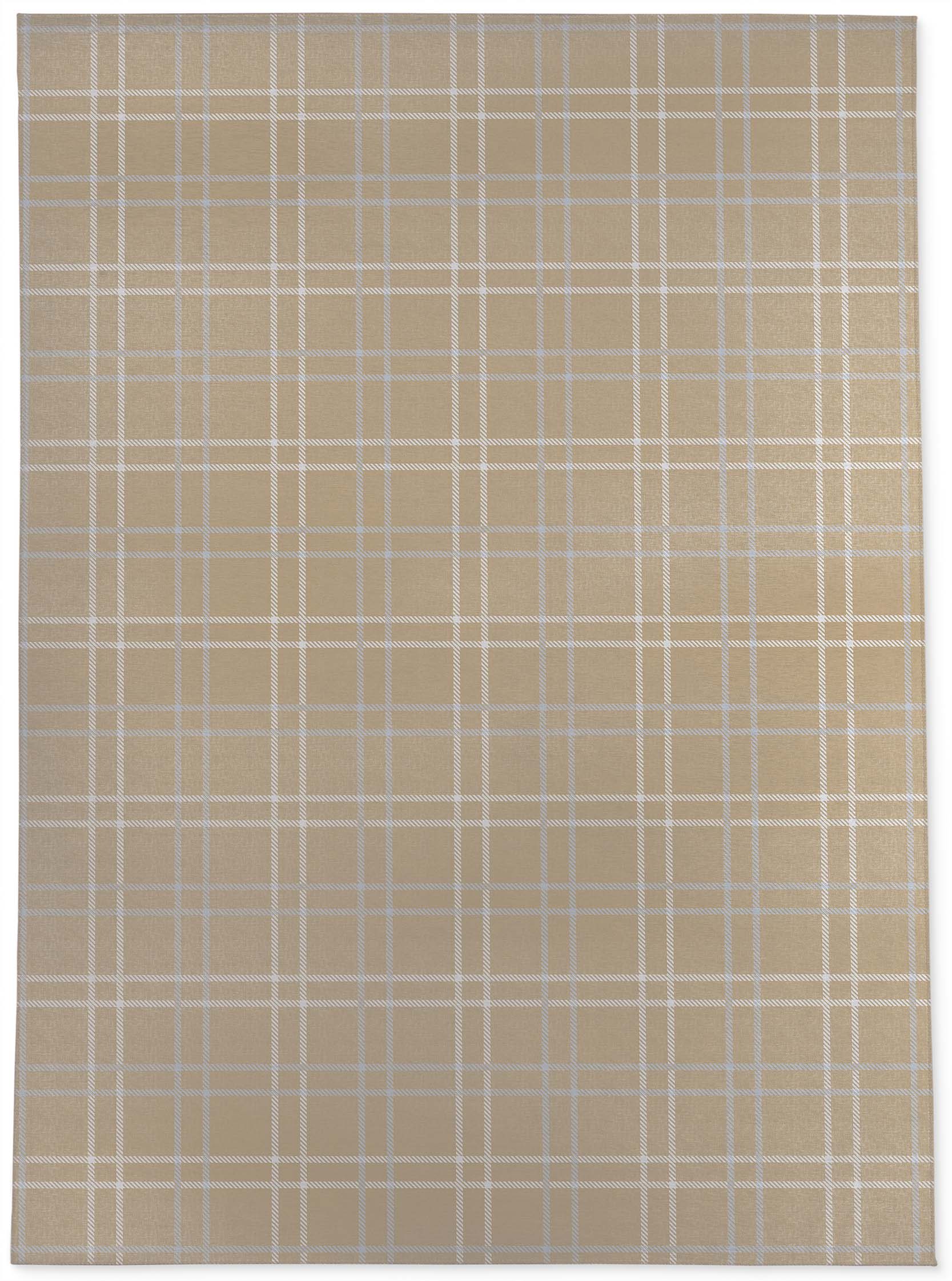 COASTAL PLAID GOLD & TAN Outdoor Rug By Kavka Designs - Walmart.com