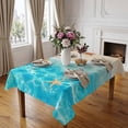 Beach Starfish Shell Sea Water Table Cloth 52x70in, Waterproof ...