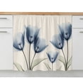 Blue Tulip Cabinet Curtains 28''x35.4'', Spring Floral Rustic Summer ...