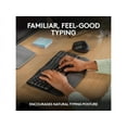 Logitech Wave Wireless Ergonomic Keyboard Cushioned Palm Rest