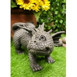 Whimsical Peeing Garden Dragon Statue 12"Long Baby Dragon Cocking Leg ...