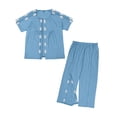 Dresfit 2 Piece Sets Sets Post Surgery for Women Men Short Sleeve Crew ...