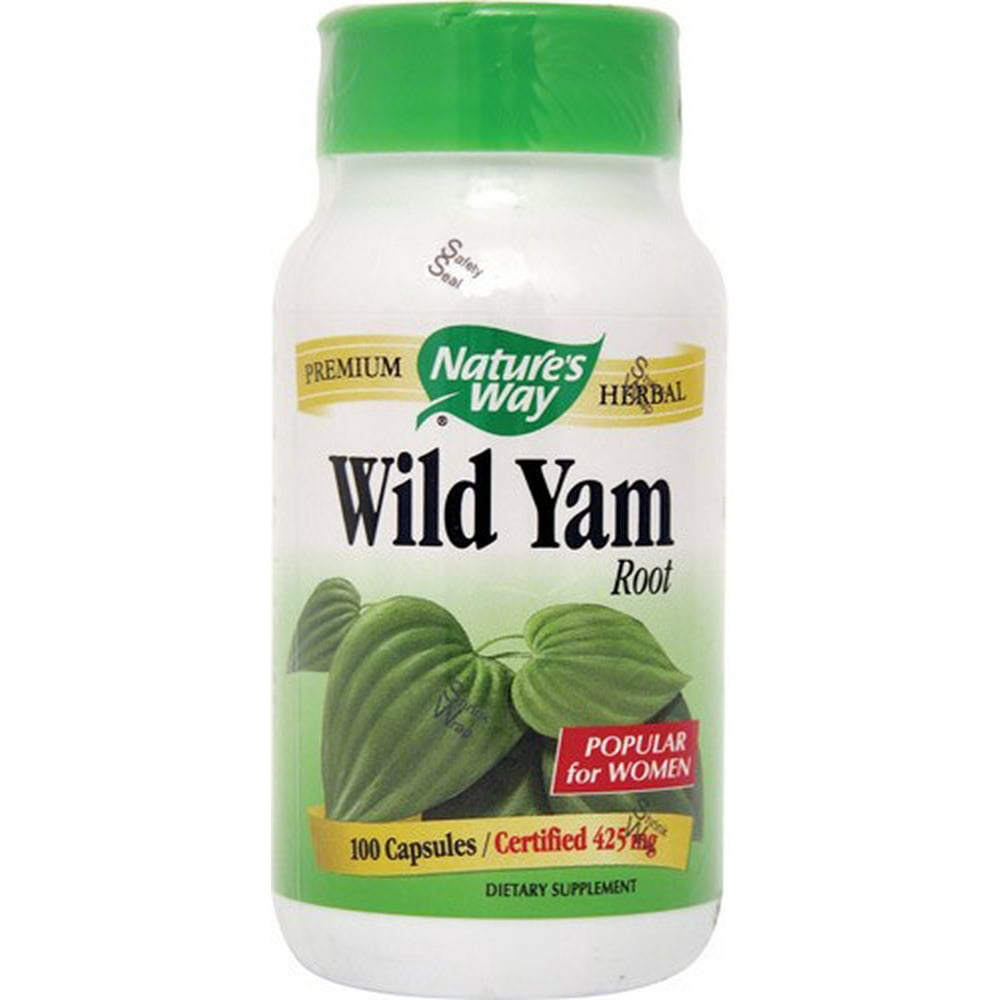 Nature's Way Wild Yam Root 425 mg - 100 Capsules - Walmart.com ...