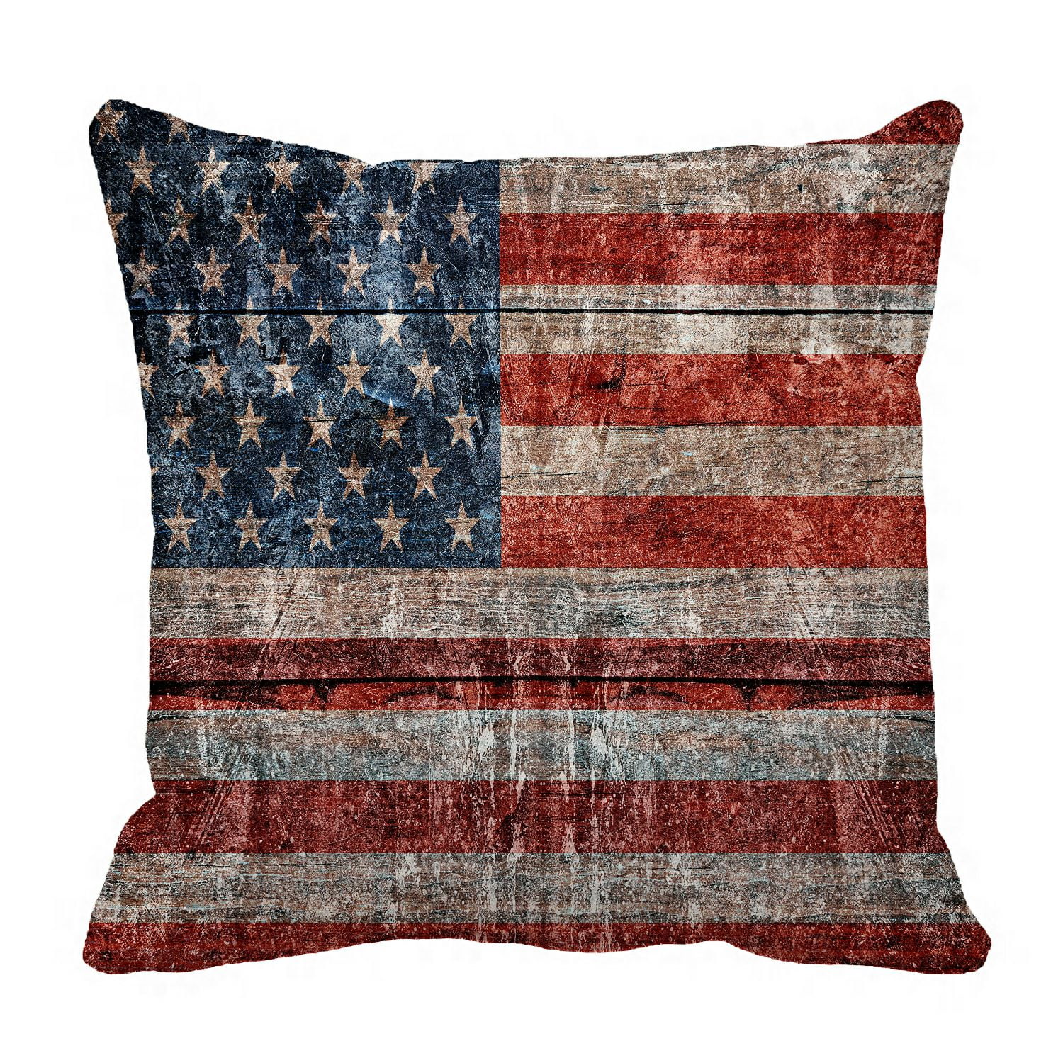 ABPHQTO Wooden Usa Flag Pillow Case Pillow Cover Pillow Protector Two ...