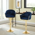 JONPONY Bar Stools Set of 6,Counter Height Bar Stools,Velvet Swivel Bar ...