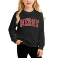 Girls Crewneck Sweatshirts Kids Christmas Long Sleeve Letter Print ...