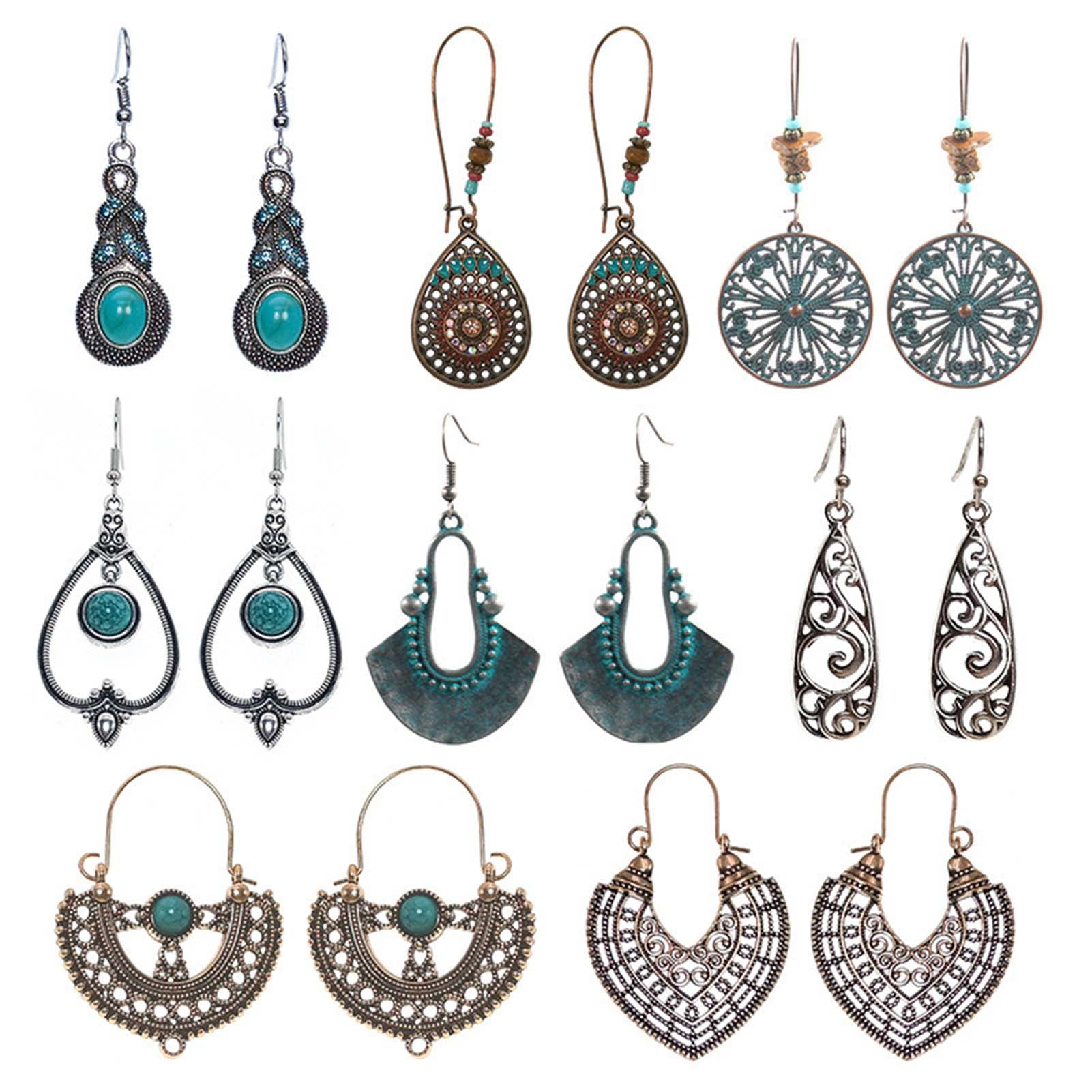 AYYUFE 1 Pair Ear Ornament Waterfall Shape Bohemia Style Ultra-Light ...