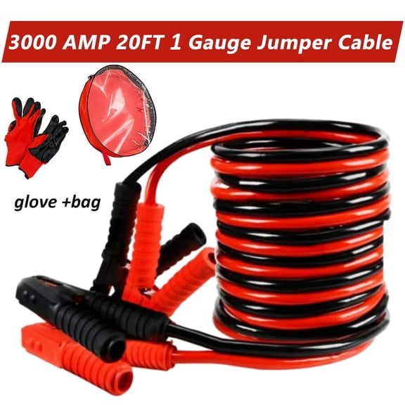 iMeshbean Auto Jumper Cables 0 Gauge 3000AMP 20Ft , Instruction Slip ...