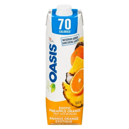Oasis 70 calories Exotic Pineapple Orange Fruit Juice Beverage ...
