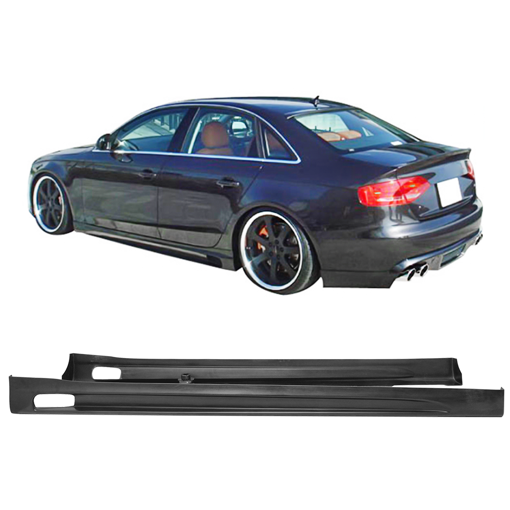 Ikon Motorsports Compatible with 09-12 Audi A4 Side Skirt Rocker Panels ...