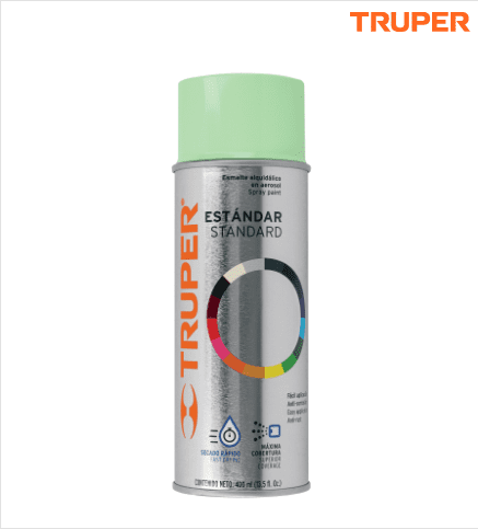 Pintura en aerosol, verde manzana, bote tradicional, 400 ml truper ...