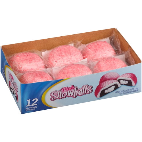 Snacks Pink Snowballs, 2.1 oz, 12 count - Walmart.com