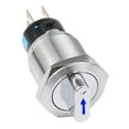 BTOER 19mm Momentary Selector Rotary Switch 2 Positions 1NO 1NC 110 ...
