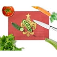 Christmas Fleur de lis Tree with lights Glass Cutting Board Large ...