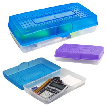 Storex Plastic Pencil Box, (12 units/pack) - Walmart.com