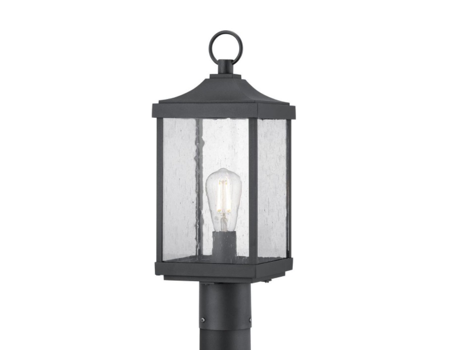 Progress Lighting Park Court Black Outdoor Post Lantern with Clear ...