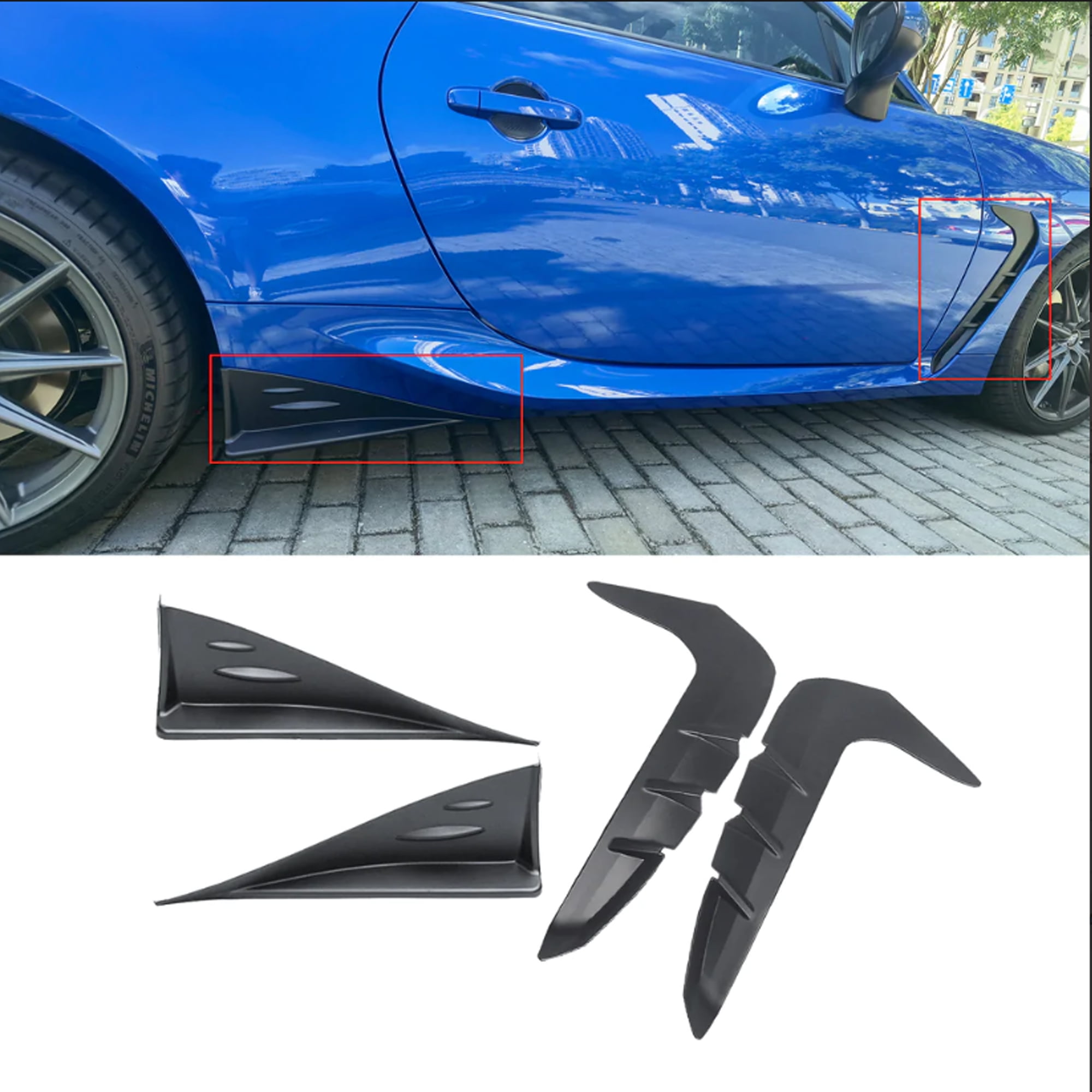 NINTE Side Skirt Winglets Splitter Fender Vent Garnish Trim kits for ...
