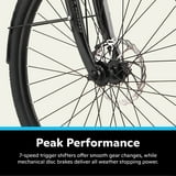 Schwinn 700c Bay Ridge Hybrid Electric Bike for Adults, 7 Speeds, 250w ...