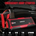 GOOLOO 3000A Peak Car Battery Jump Starter, 12V Jump Box for 9L Gas/7L ...