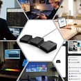 LYRIXEN Triple USB Foot Switch Silent Optical 3 Key Programmable PC ...