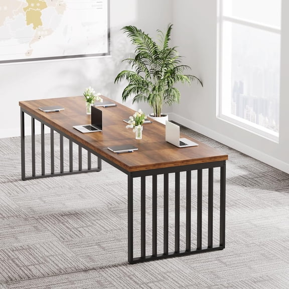 Tribesigns 6FT Oval Conference Table, 70.86D x 35.43W x 29.53H Inches ...
