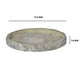 Distressed Round Shape Cemented Log Plate, Gray- Saltoro Sherpi ...