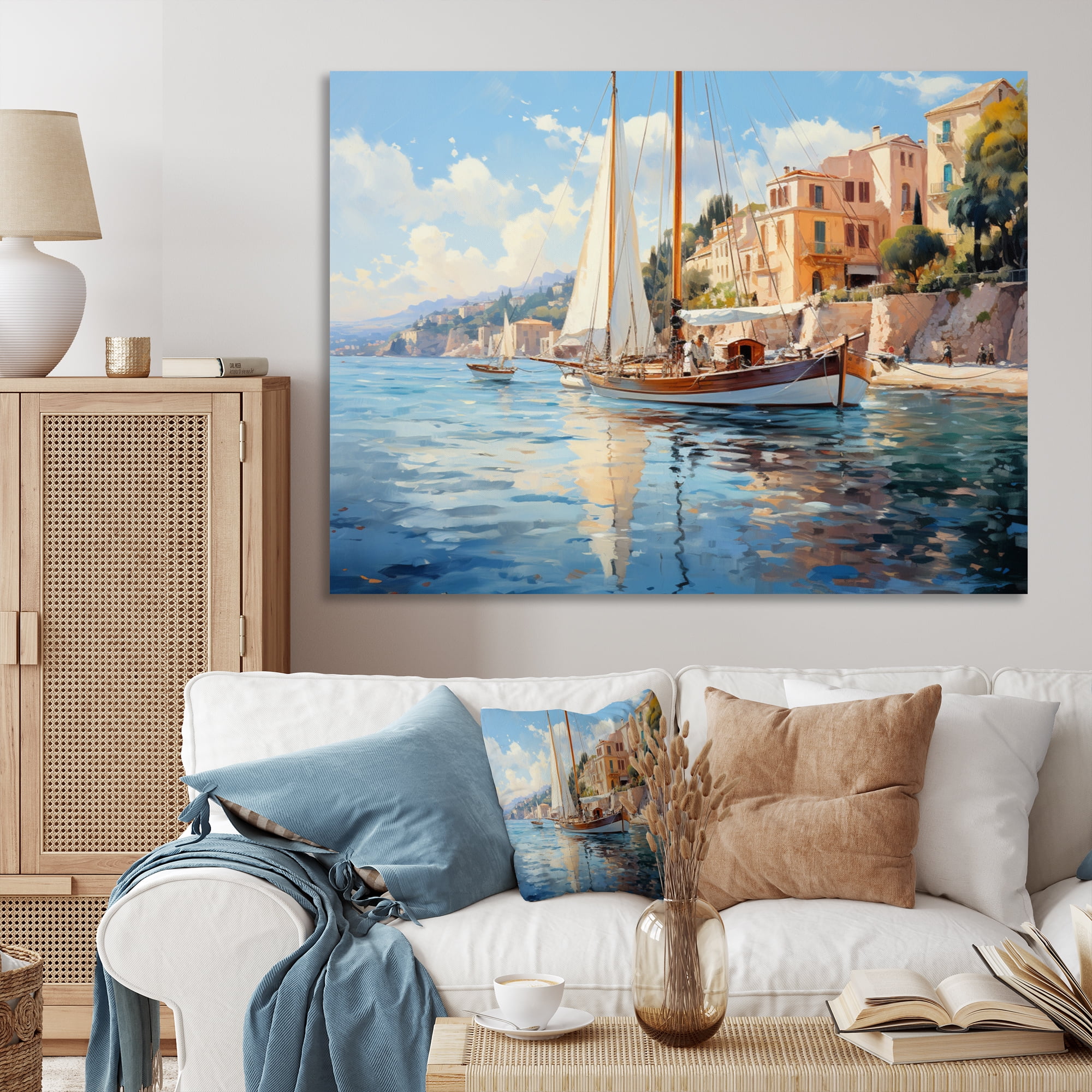 Click here for Designart Teal Traditional Canvas Wall Art  France... prices