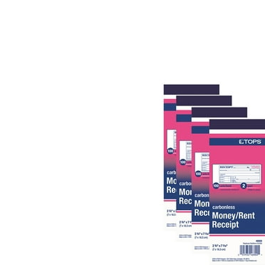 Adams Money and Rent Receipt Book 2-Part Carbonless 2.75 x 7.19 Inch 50 ...