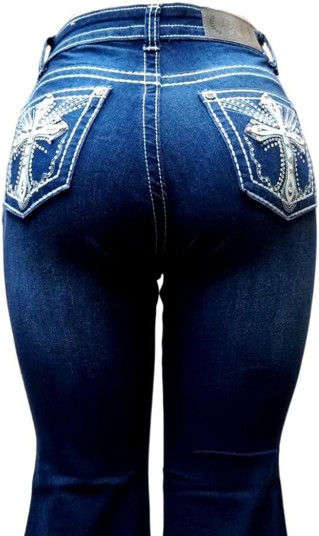 H&Y Women's 70s Trendy Sexy Rhinestone Studded Flare Fitted H&Y Women's 70s Trendy Sexy Rhinestone Studded Flare Fitted
