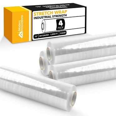 Pen + Gear Easy Roll Stretch Wrap, 15 in x 1000 ft, Easy Unwind, Clear ...
