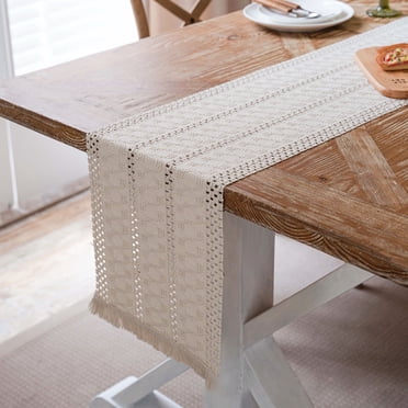 Natural Table Runners 72 Inches Long, Burlap Linen Style Rustic ...