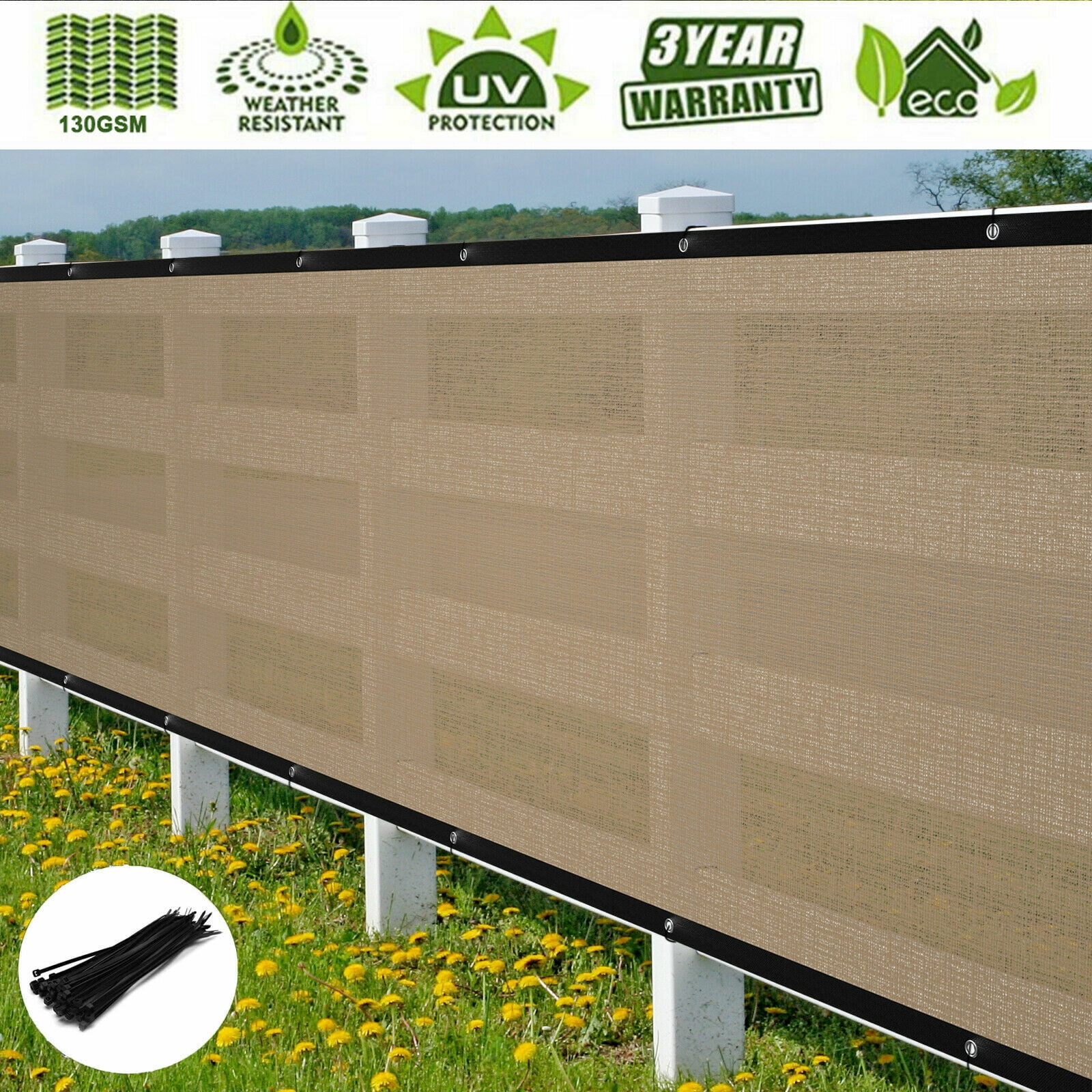 3'-6' Windscreen Fence Privacy Screen Mesh Fabric Shade Cover Sheet ...