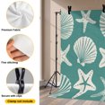 Aqua Coastal Backdrops for Photography, Starfish Shell Ocean Nautical ...