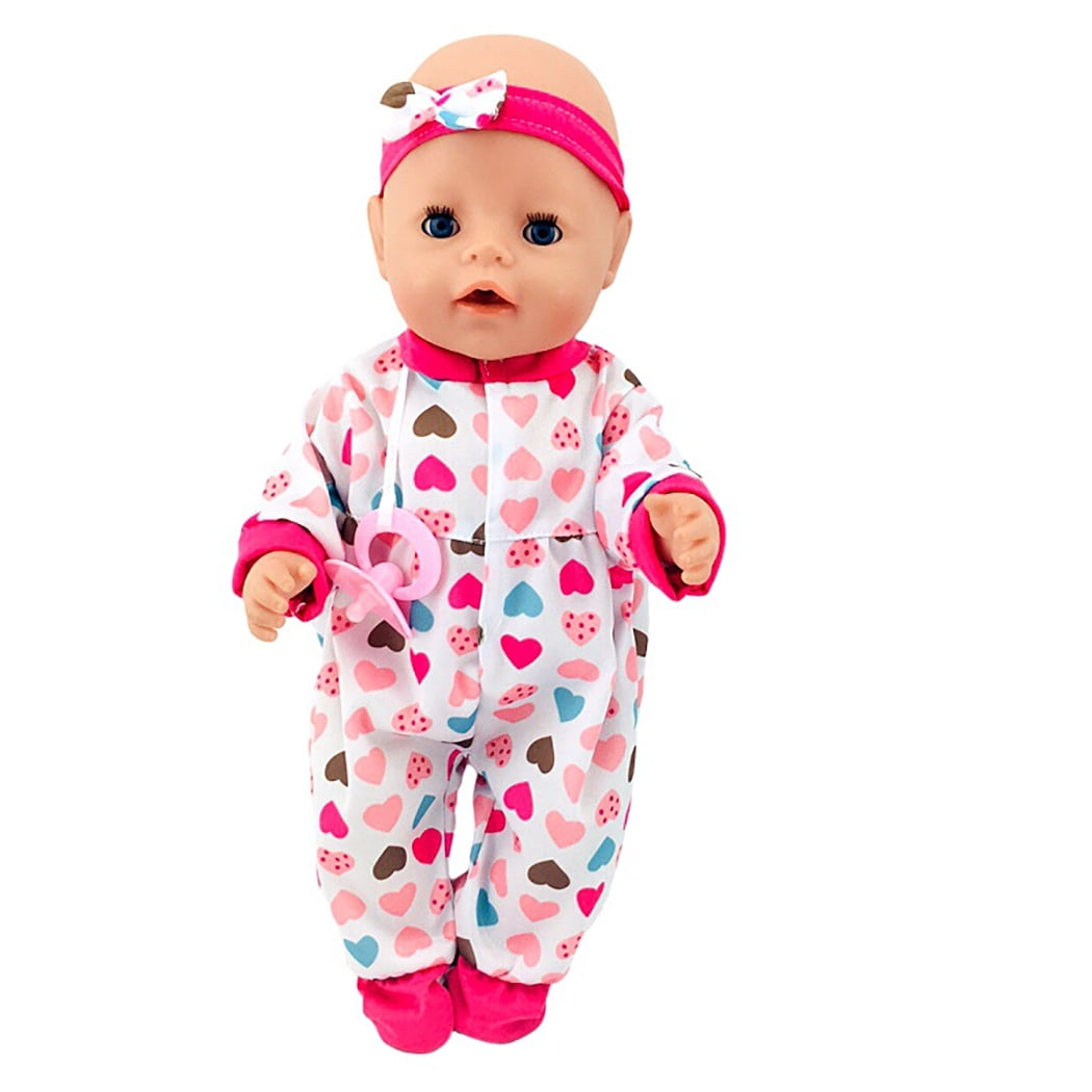 Click here for Nobrand Doll Jumpsuit Heart Pattern Doll Pajamas D... prices