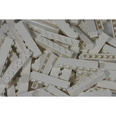 IMEX 2x4 Stud Interlocking Building Bricks White 100 Pack Compatible With All Major Brands ...