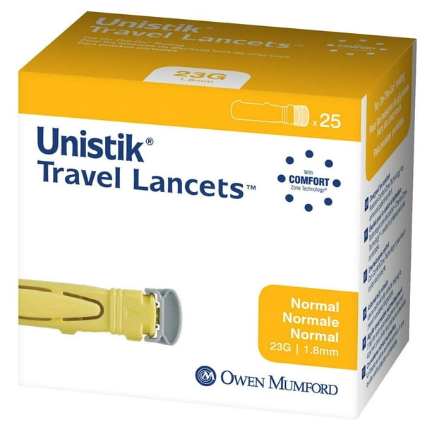 Owen Mumford At 1008 Unistik 3 Normal Safety Lancets, 1.8Mm Depth, 23 ...