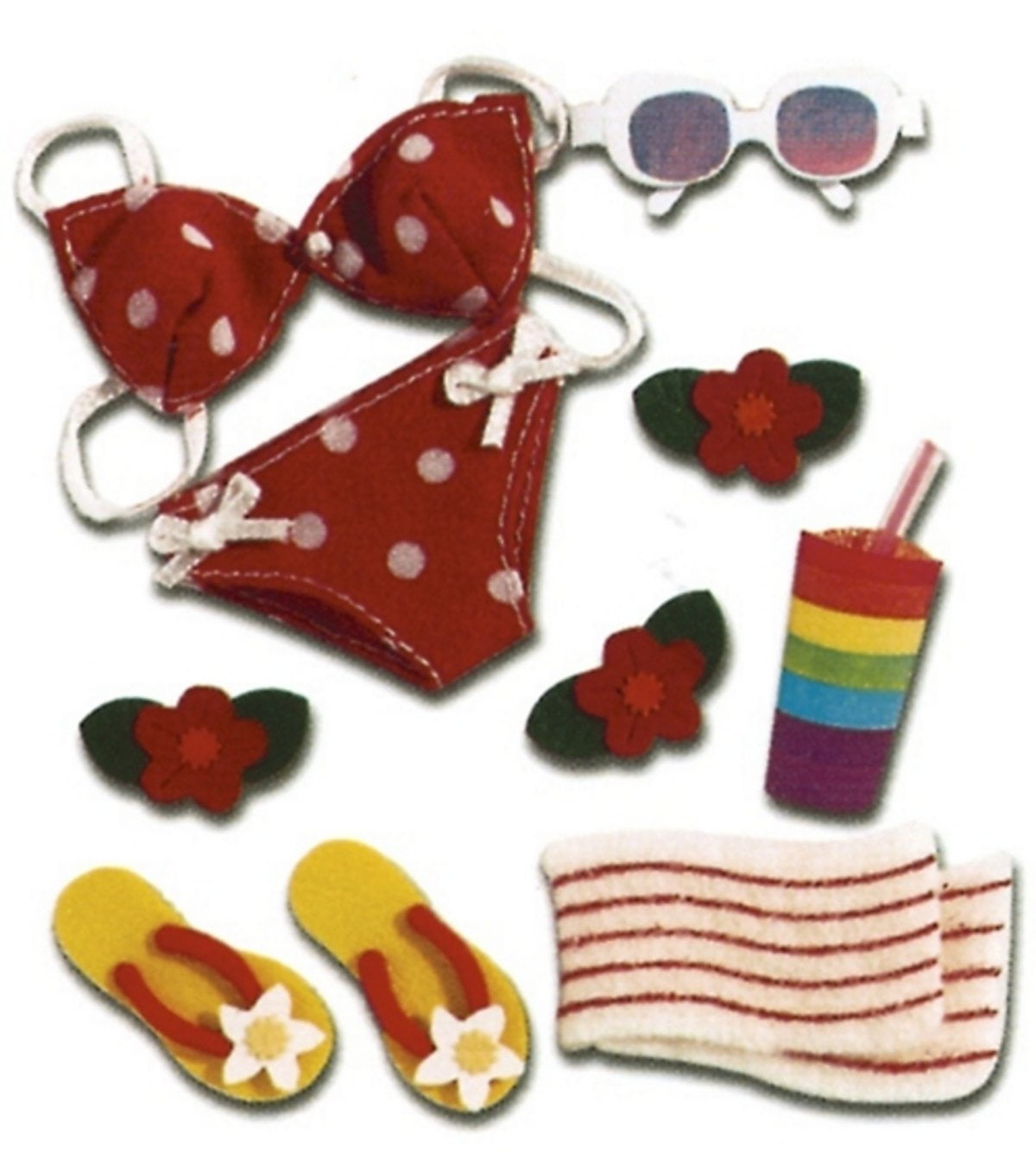 Jolee's Boutique Dimensional Stickers, Beach Bikini - Walmart.com