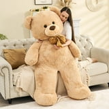 Muiteiur Fluffy Big Life-Sized 5ft Giant Teddy Bear with Bow, Plush Toy ...