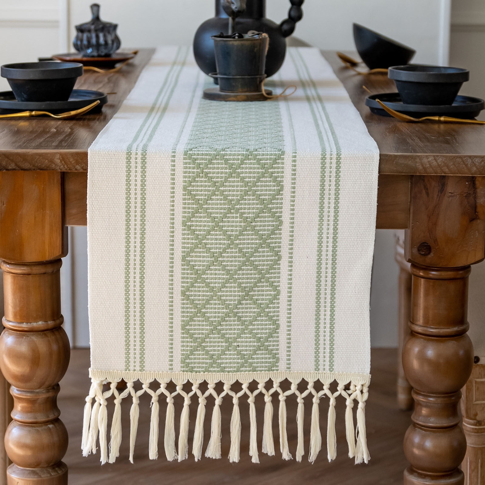 Click here for Onikri Woven Rectangular Table Runner Thickened Li... prices