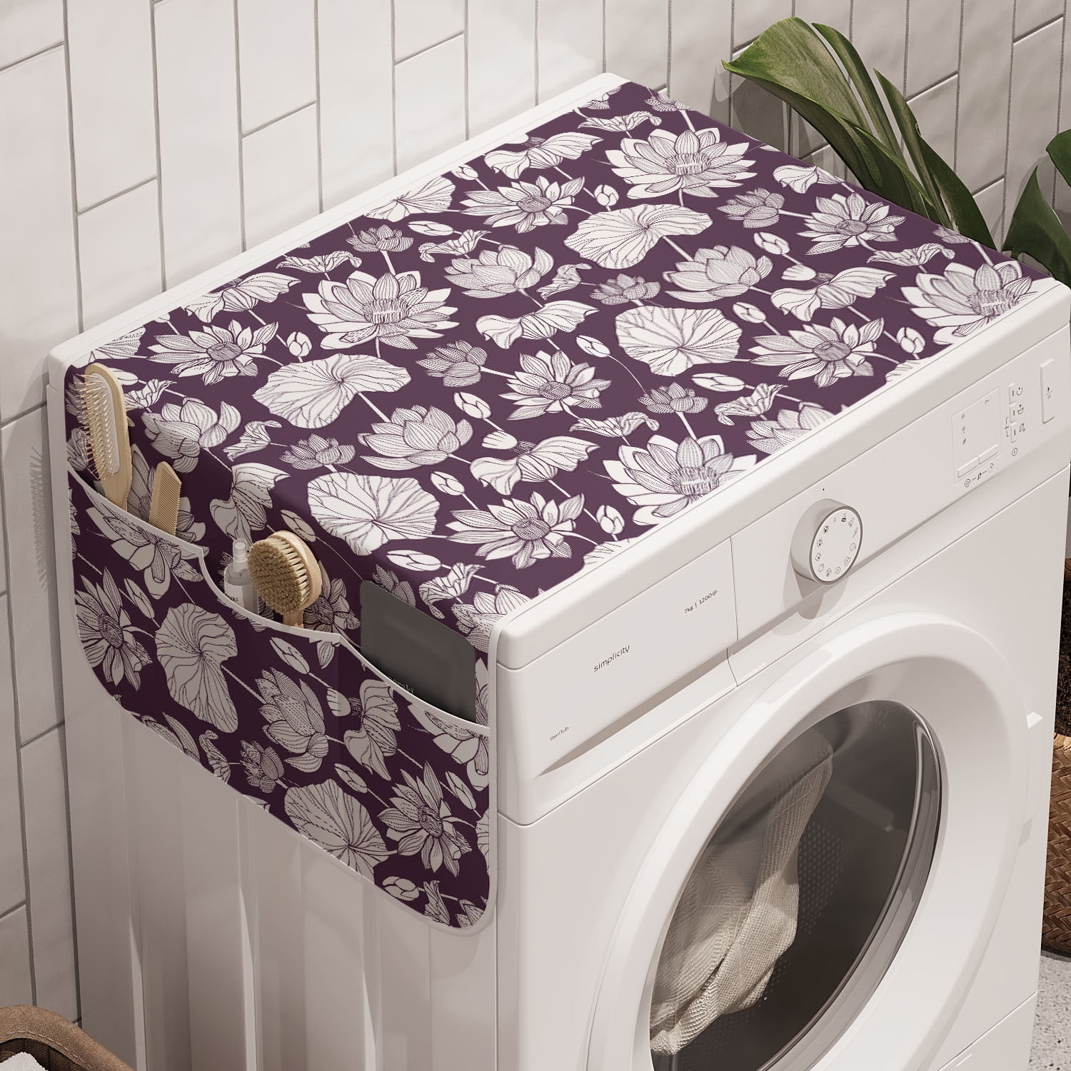 Flower Washing Machine Organizer, Romantic Blossom Pattern Wedding ...