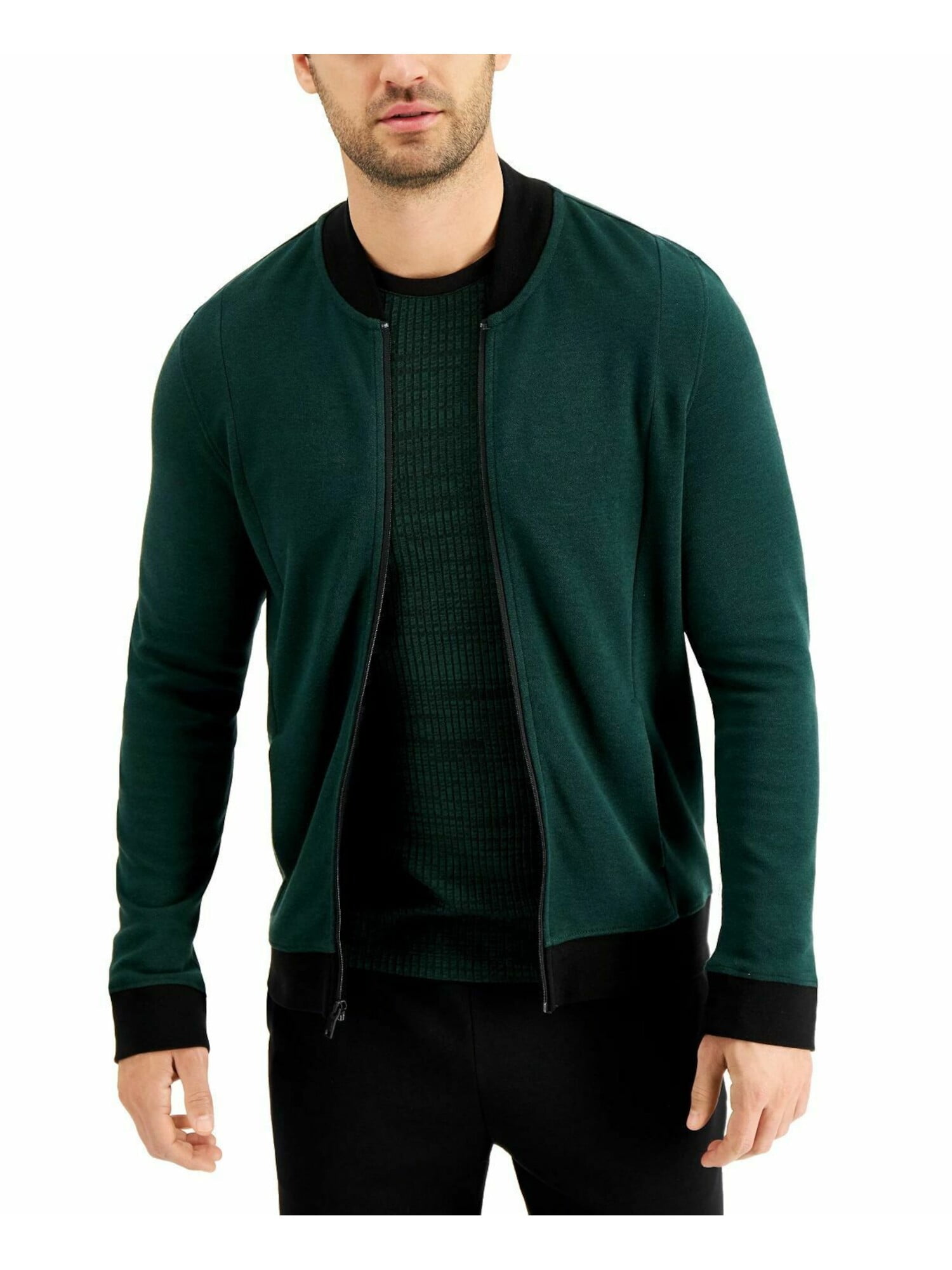 Alfani Mens Cotton Full Zip Track Jacket - Walmart.com