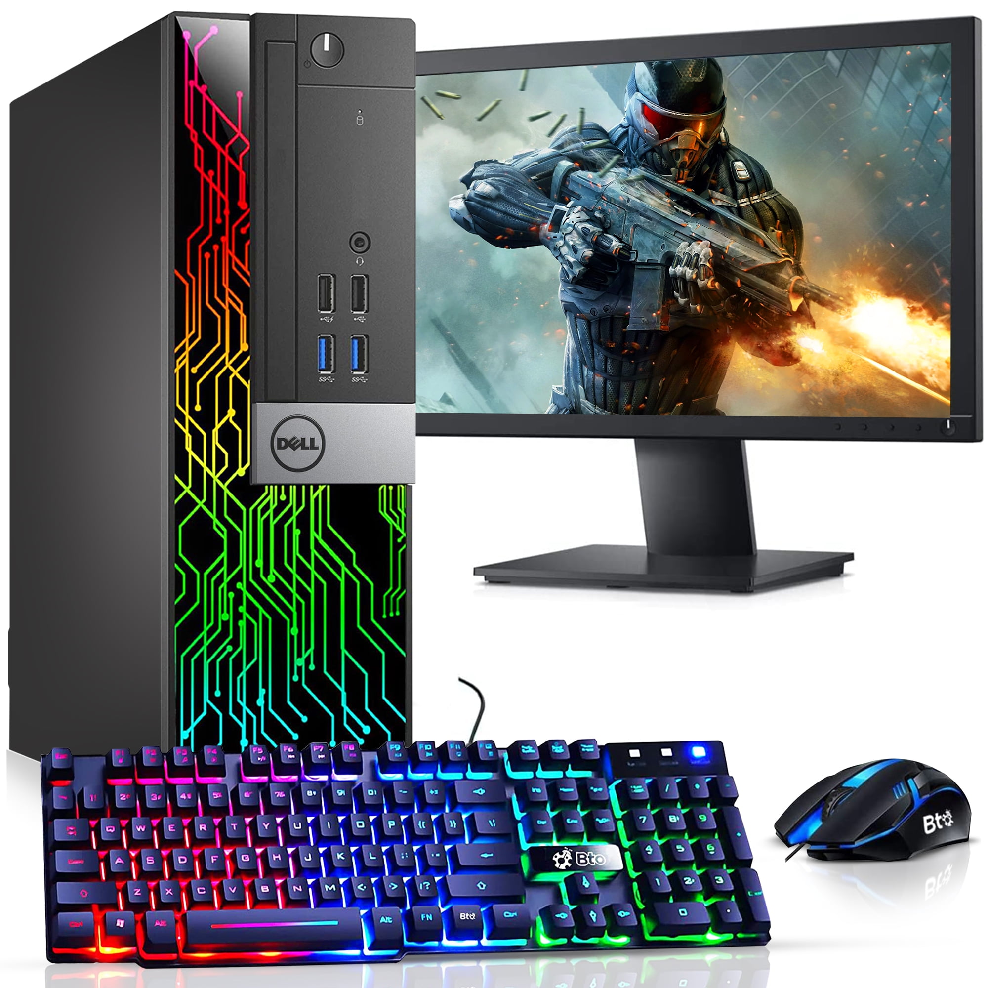Restored Dell OptiPlex Desktop Computer PC with RGB lights, Intel i5 ...