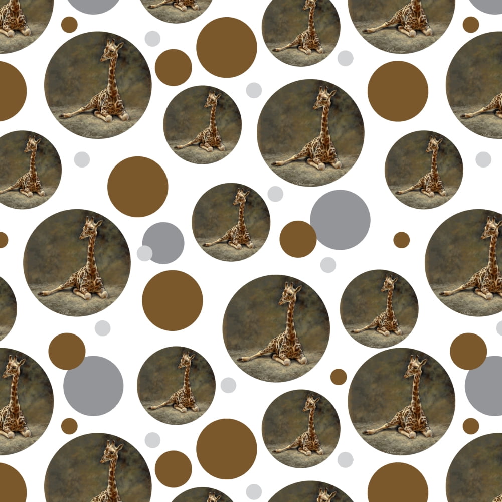 Young Baby Giraffe Sitting Premium Gift Wrap Wrapping Paper Roll ...
