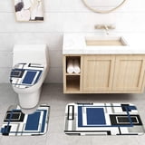 FRAMICS Matching Bath Accessories: Complete Restroom Set with Blue ...