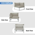 RADIATA 8 Piece Aluminum Outdoor Patio Furniture Conversation Sofa Set ...