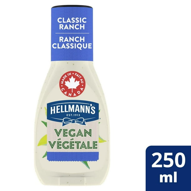 Hellmann's Rich & Creamy Classic Ranch Vegan Dressing, 250 mL Vegan ...