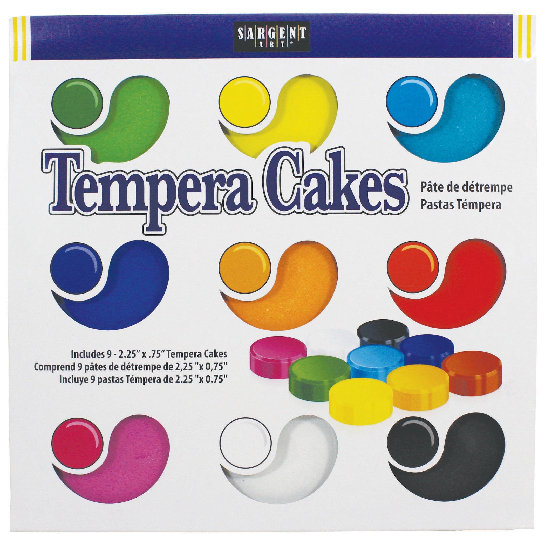 Sargent Art® Tempera Cakes, Fluorescent, 9 Per Pack - Walmart.com