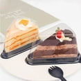 50Pack Cake Slice Containers, Individual Disposable Triangle Plastic ...